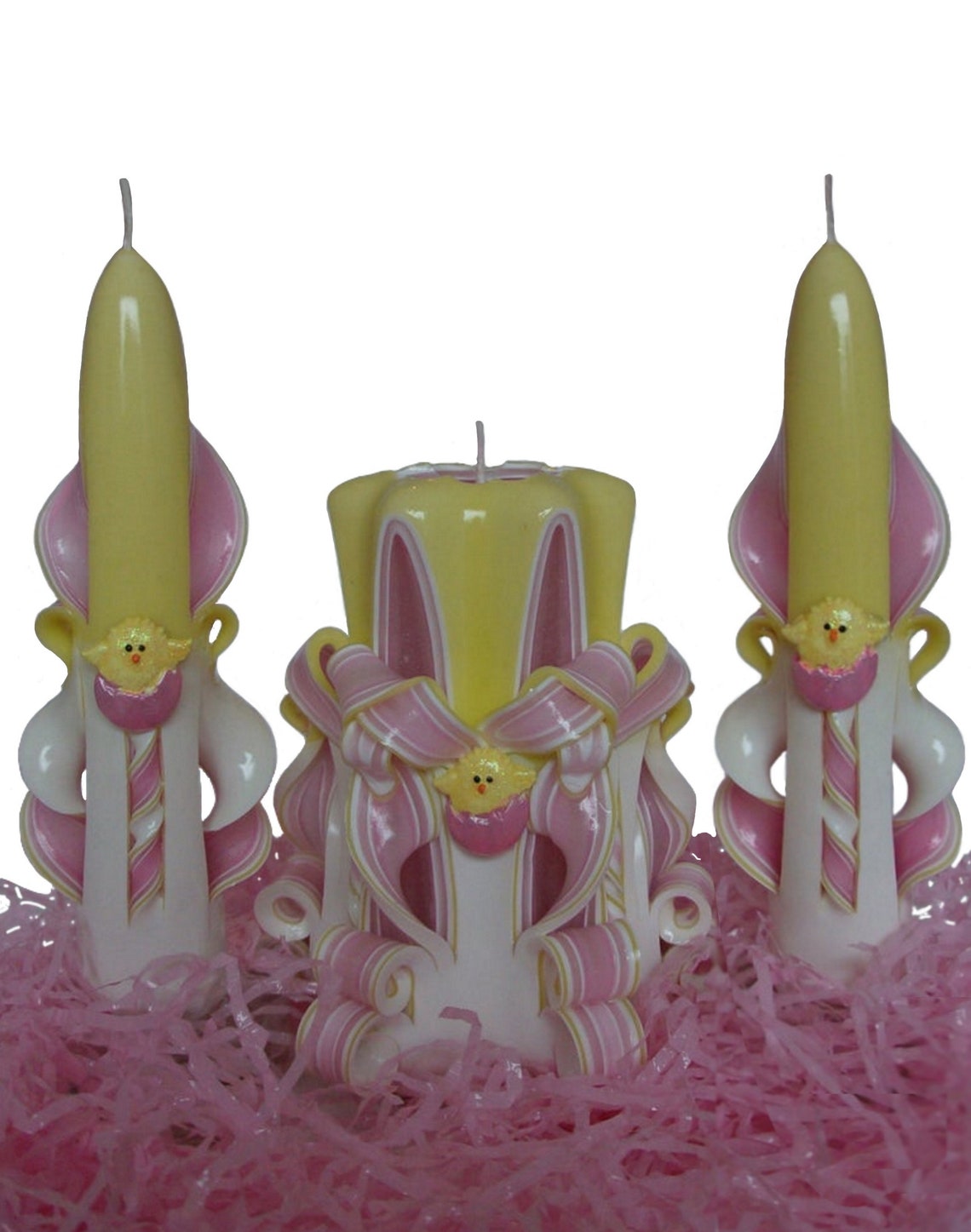 Easter Chick Candle Set - Etsy