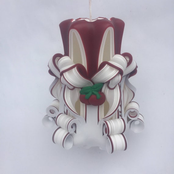 Hand-carved Apple Theme Pillar Candle 5 Inch - Etsy