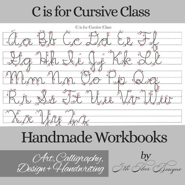 C is for Cursive Handwriting Class Workbook - Etsy