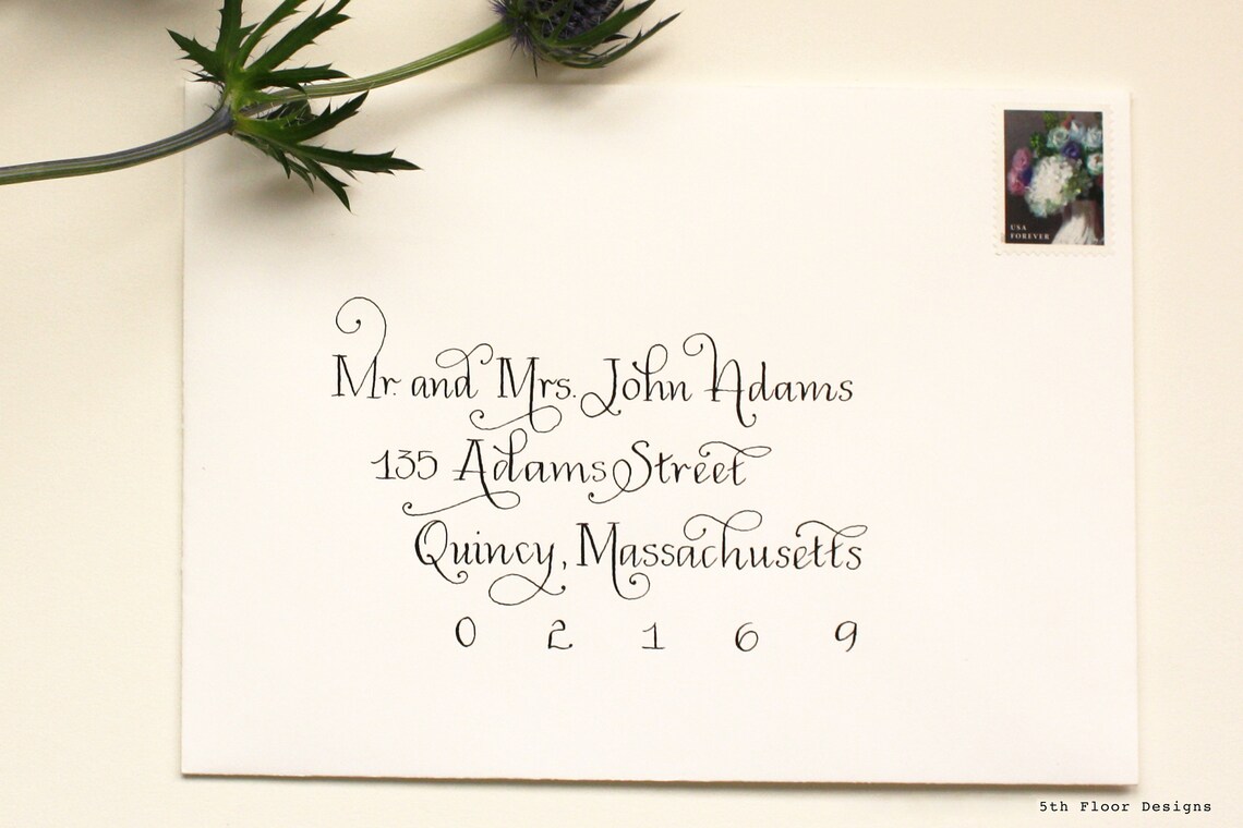 Fancy Print Custom Handwritten Lettering Calligraphy Wedding - Etsy