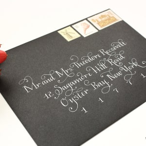 Fancy Print Custom Handwritten Lettering Calligraphy Wedding Envelope ...