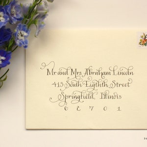 Fancy Print Custom Handwritten Lettering Calligraphy Wedding Envelope ...