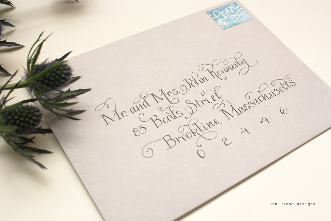 Fancy Print Custom Handwritten Lettering Calligraphy Wedding - Etsy