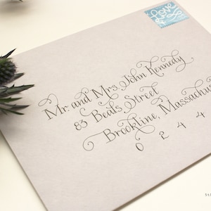 Fancy Print Custom Handwritten Lettering Calligraphy Wedding Envelope ...