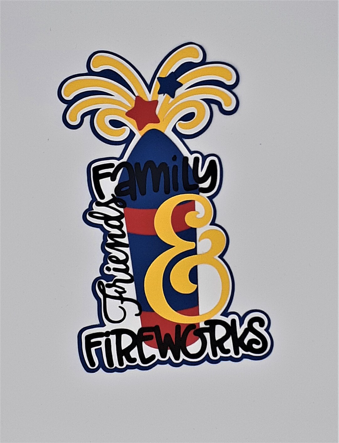 Fireworks-scrapbook Page Title-3d Die Cut-premade Paper Piecing ...