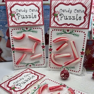 CANDY CANE PUZZLE- Christmas Holiday Party Favors-stocking Stuffers - Etsy