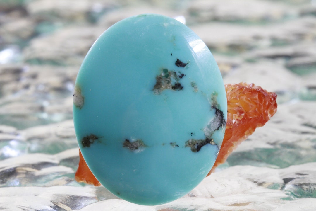 Turquoise Large Oval Turquoise Cabs Campitos Turquoise 34x27x7mm Oval ...