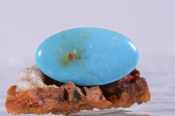 Blue Ridge Turquoise 31x18x5.2mm Turquoise Cabochon Natural Gemstone ...