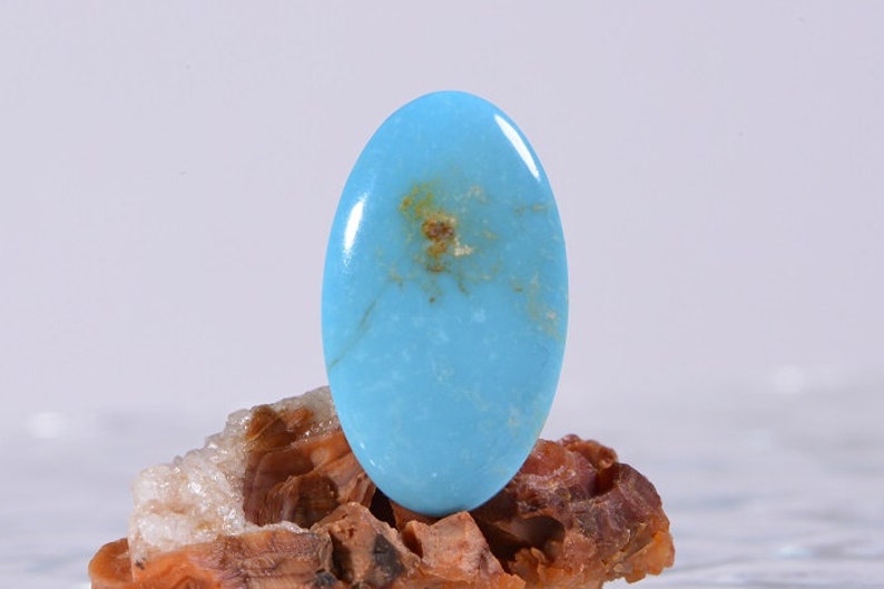 Blue Ridge Turquoise 31x18x5.2mm Turquoise Cabochon Natural Gemstone ...