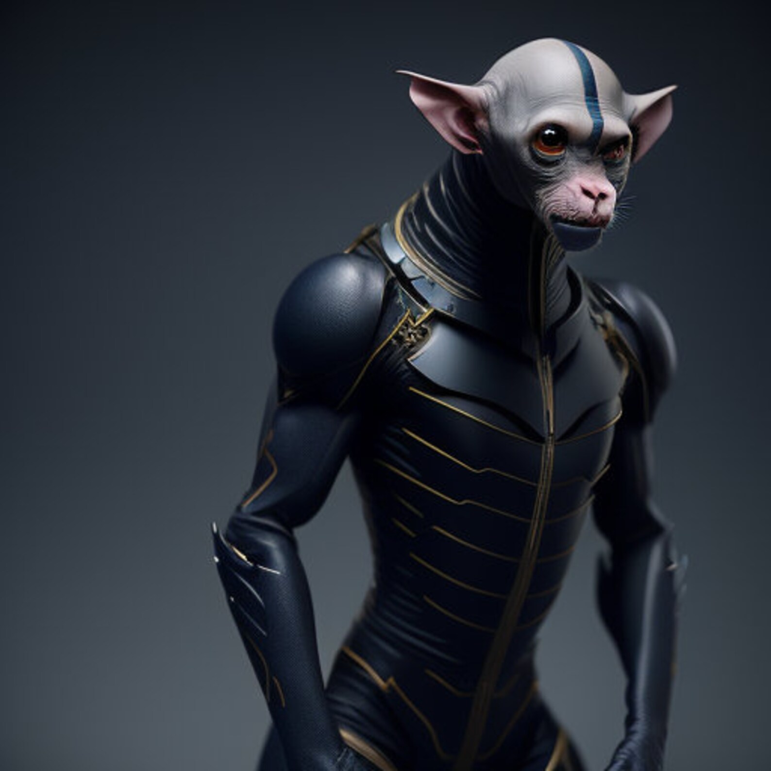 Furless Alien Primate - Etsy