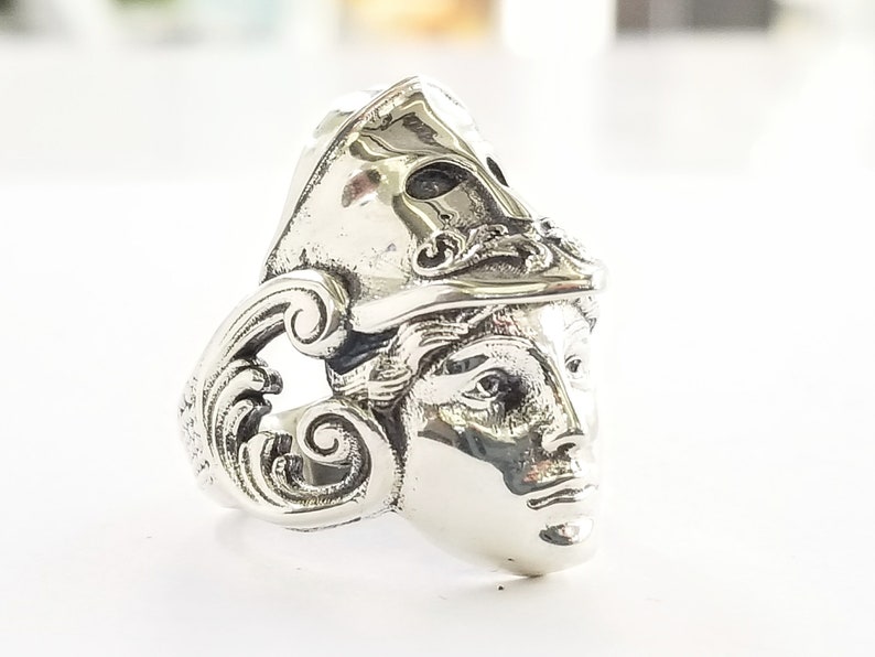 Goddess Athena Ring in Sterling Silver 925, Greek Mythology Jewelry - Etsy