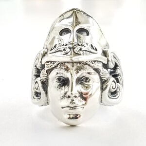 Goddess Athena Ring in Sterling Silver 925, Greek Mythology Jewelry - Etsy