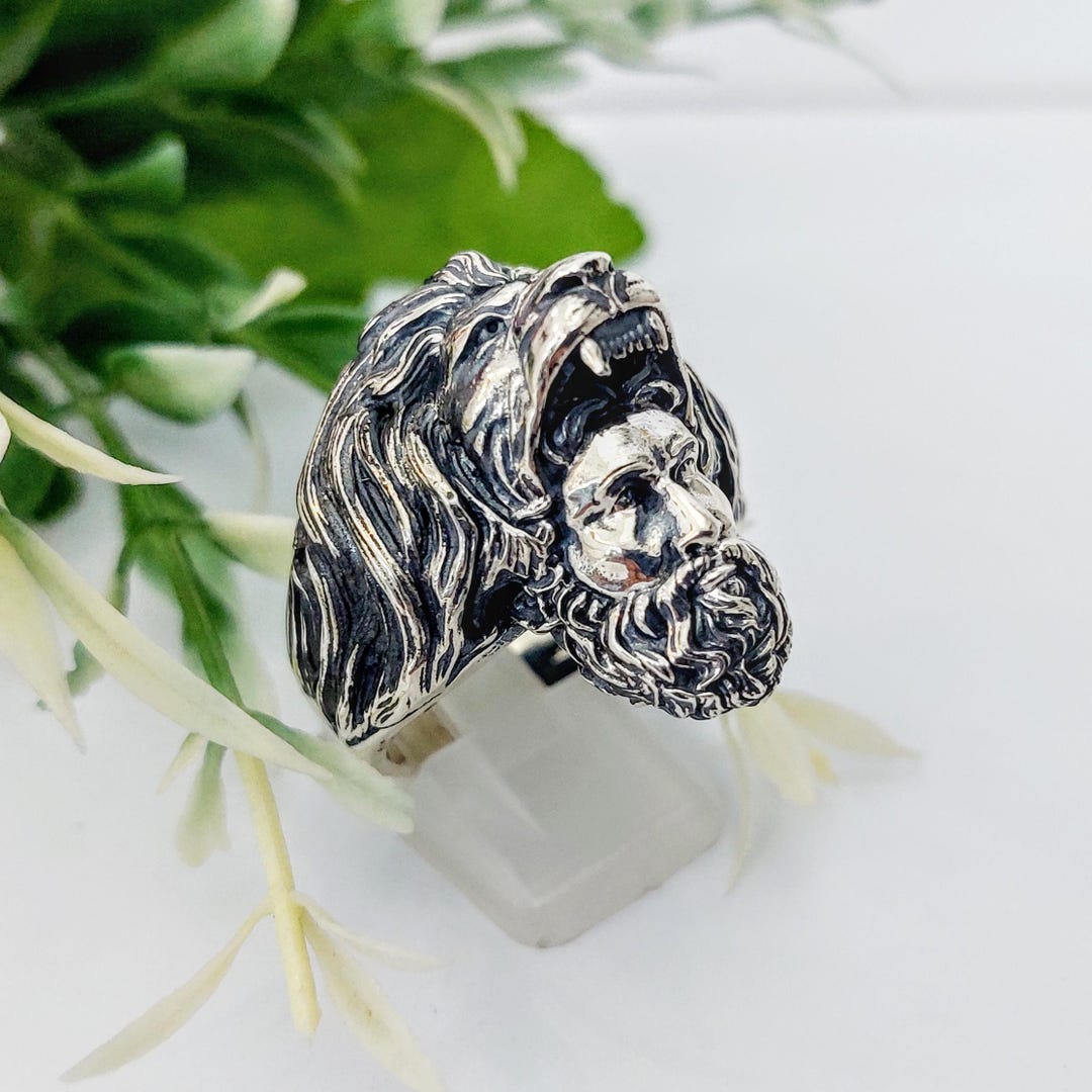 Semi-god Hercules in Sterling Silver 925, Mythological Lion of Nemea ...