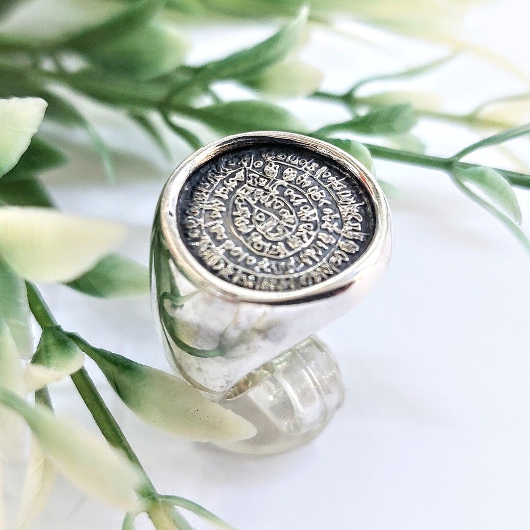 Disc of Phaistos Signet Ring in Sterling Silver 925, Ancient Greek ...
