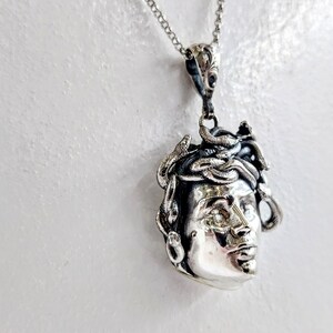 Medusa Pendant in Sterling Silver 925, Greek Mythology Jewelry - Etsy