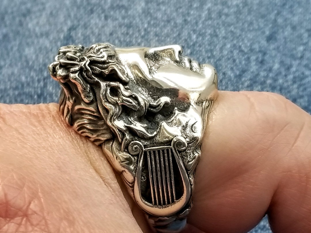 Greek God Apollo Ring in Sterling Silver 925, Greek Mythology Jewelry ...