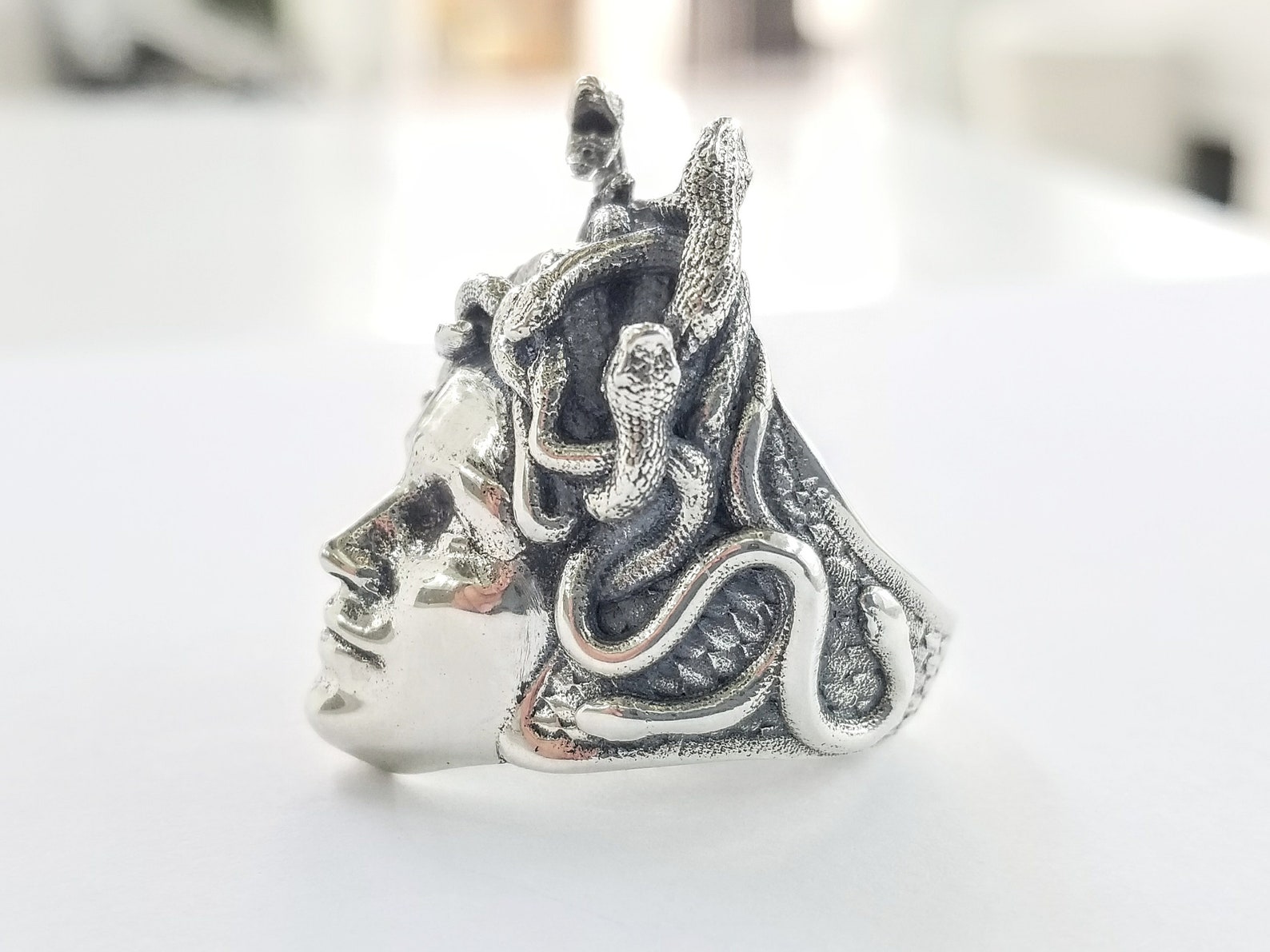Medusa Ring in Sterling Silver 925 - Etsy