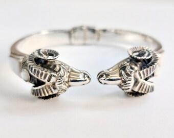 Handmade Bracelet With Ram Heads Made of Sterling Silver 925 - Etsy