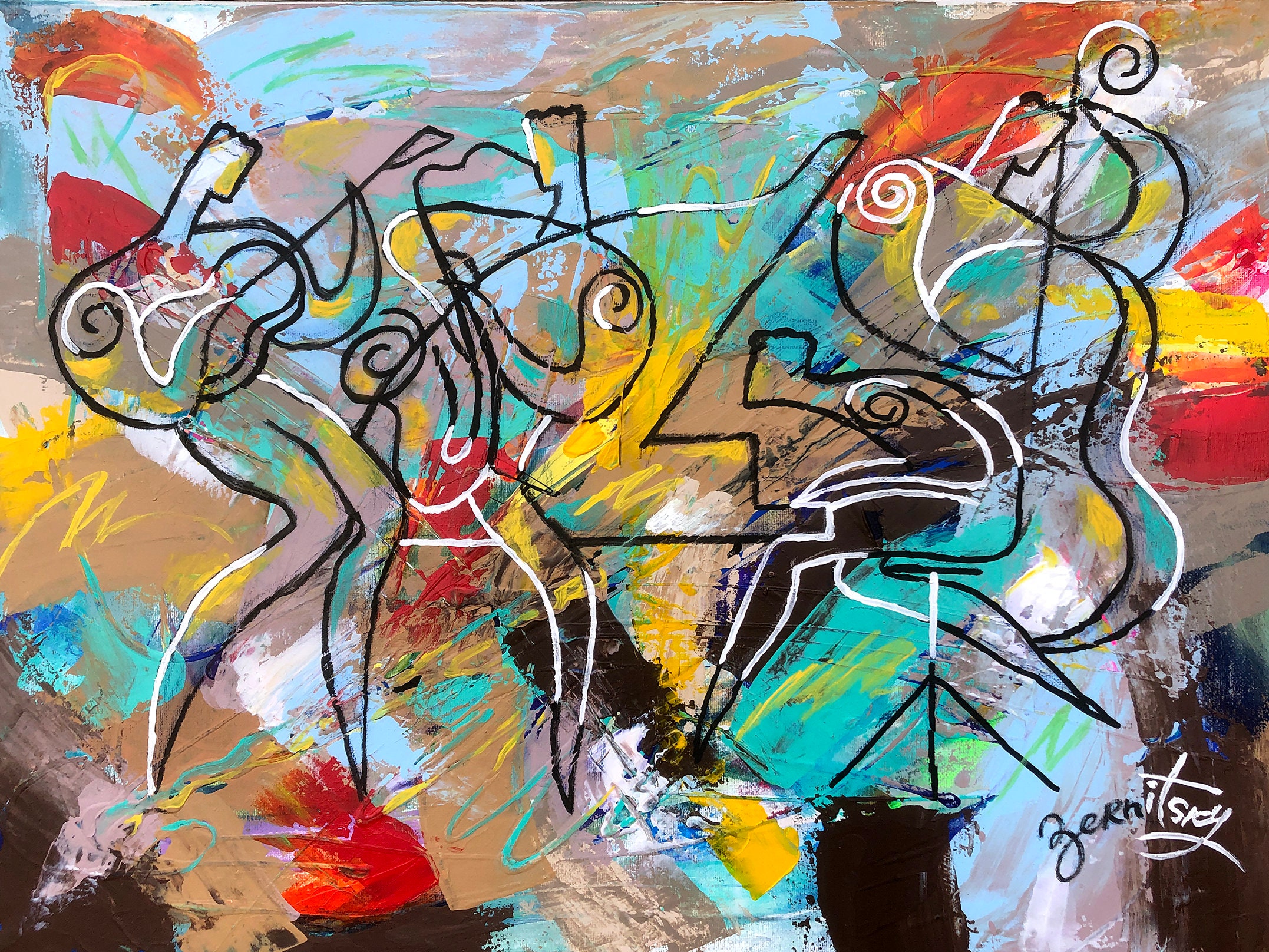 Abstract Paintings Of Rock Music