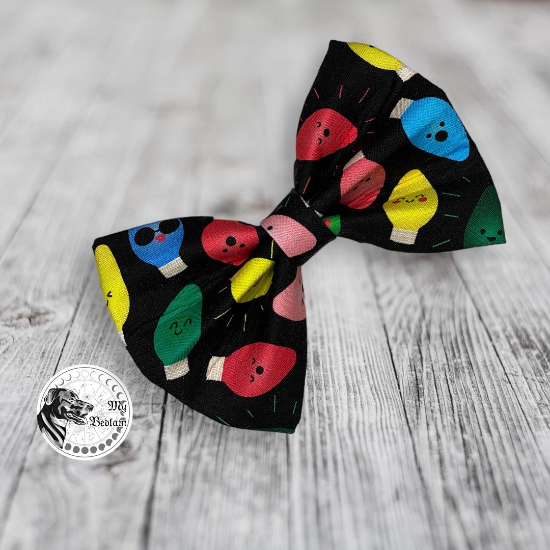 X-mas Tree Light Bows Pet Head Bows - Etsy