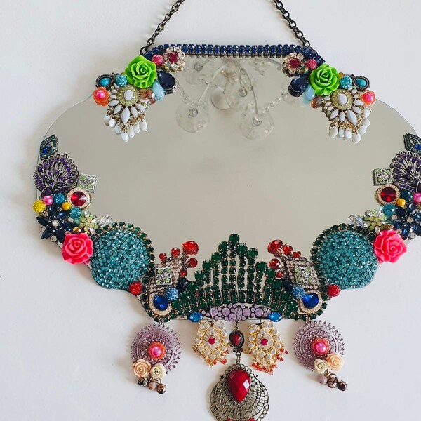 Jeweled Mirror - Etsy
