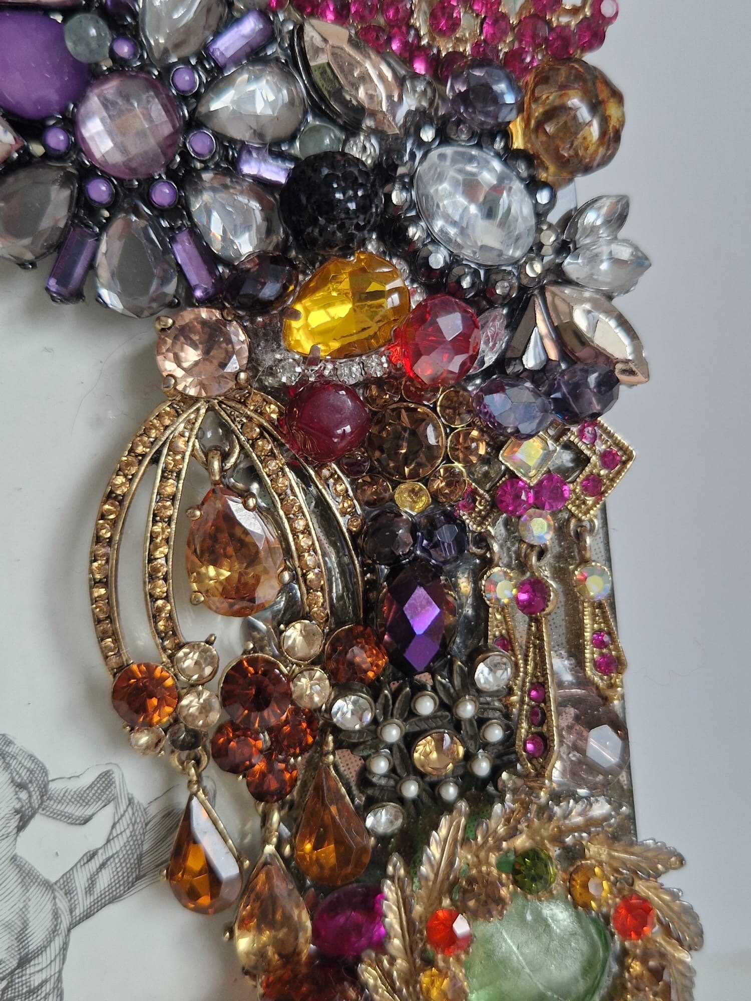 Jewelled Vintage Photo Picture Frame, Handcrafted With Upcycled ...