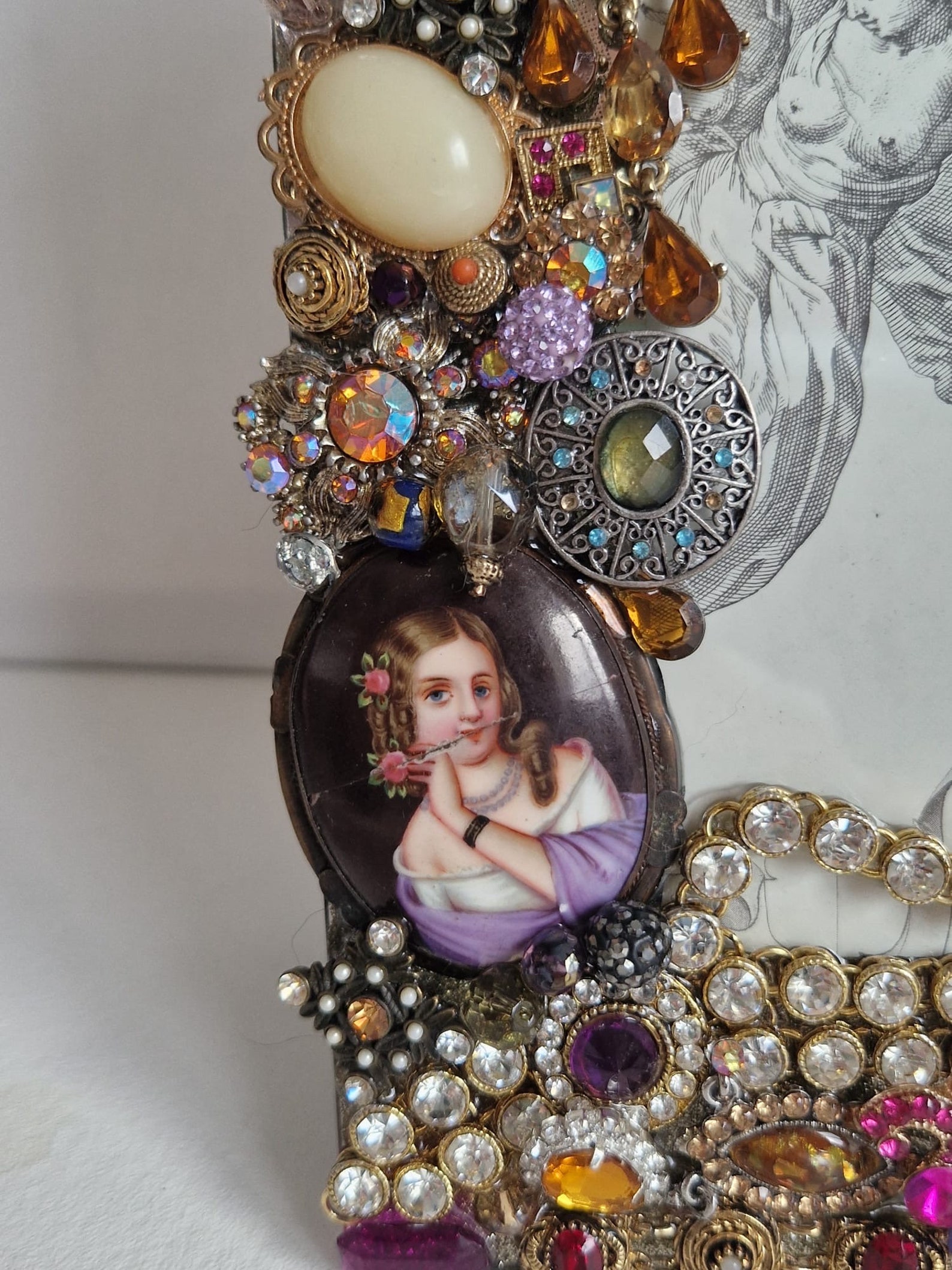 Jewelled Vintage Photo Picture Frame, Handcrafted With Upcycled ...