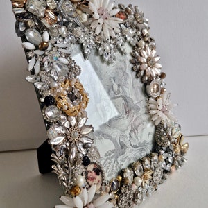 Jewelled Photo Picture Frame, Handcrafted With Upcycled & Vintage ...