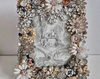 Jewelled Vintage Photo Picture Frame, Handcrafted With Upcycled ...