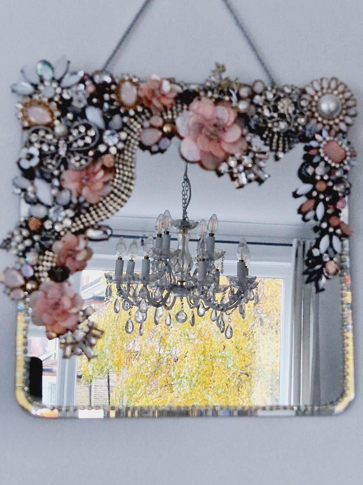 Jewelled Mirror, Handcrafted With Upcycled & Vintage Jewellery, Jeweled ...