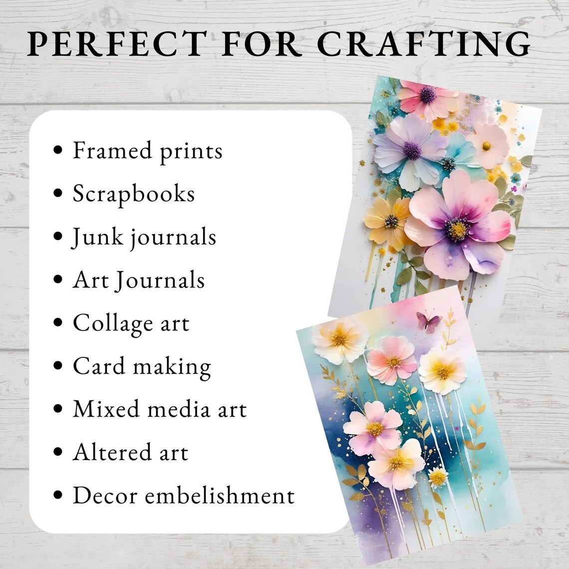 Pastel Wildflower Craft Junk Journal Digital Papers Kit - Etsy