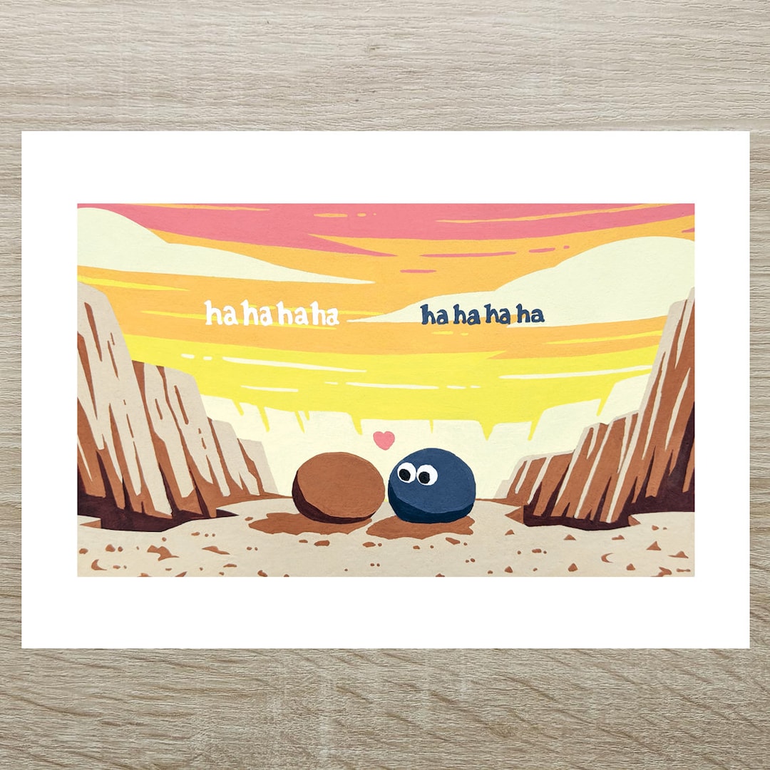 Everything Everywhere All at Once - Rocks Ha Ha Posca Print (A5) - Etsy