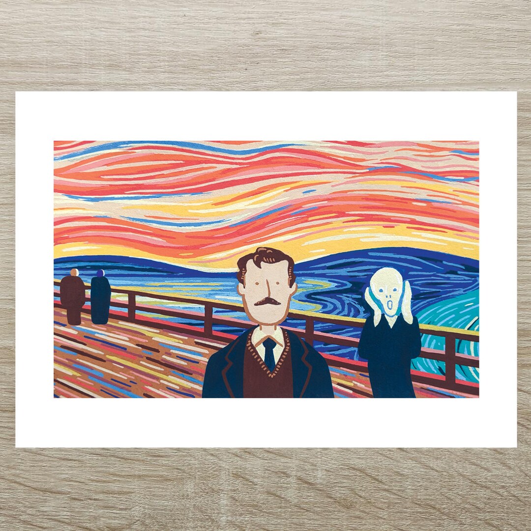 Edvard Munch - Scream Posca Print (A5) - Etsy