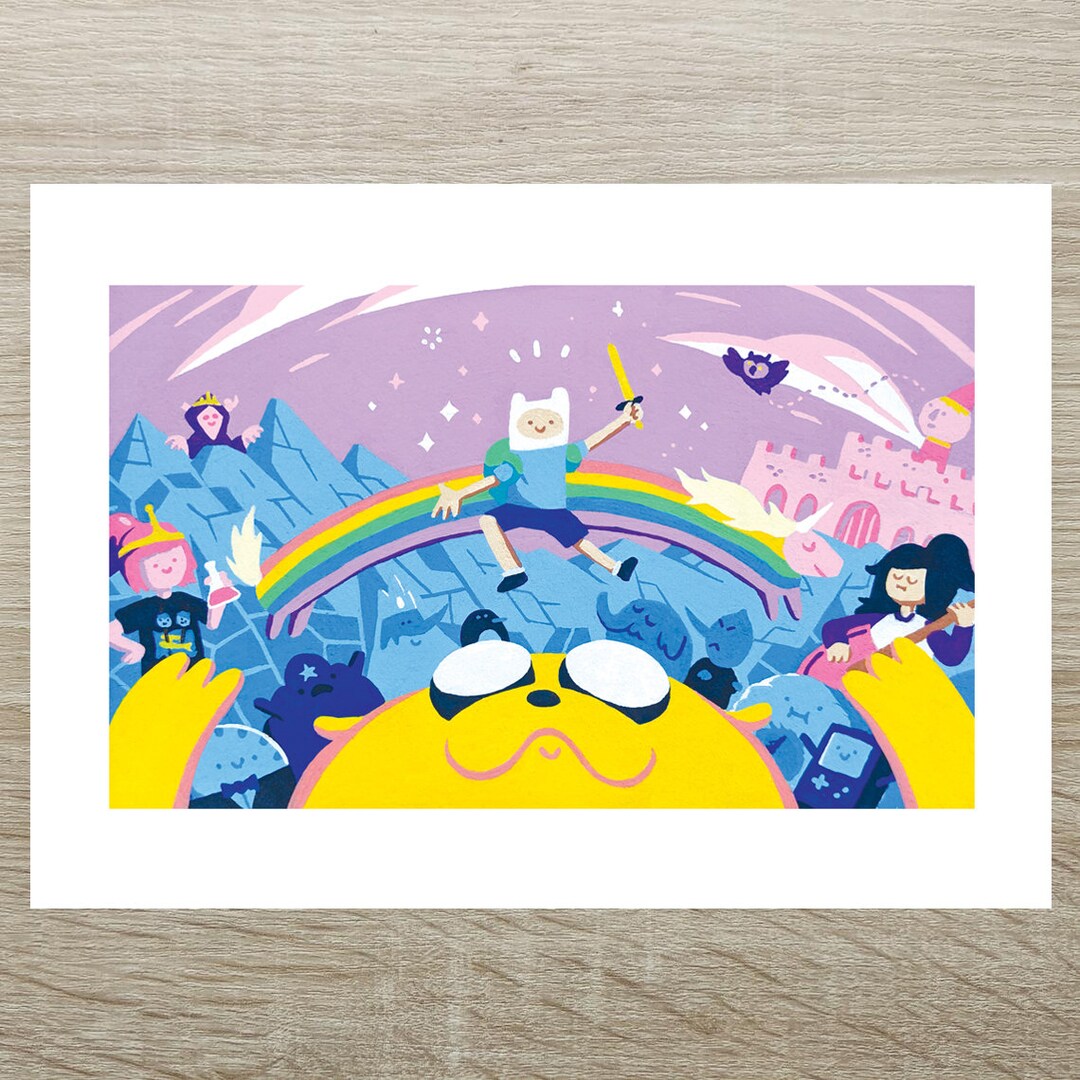 Adventure Time - Finn & Jake Posca Print (A5) - Etsy
