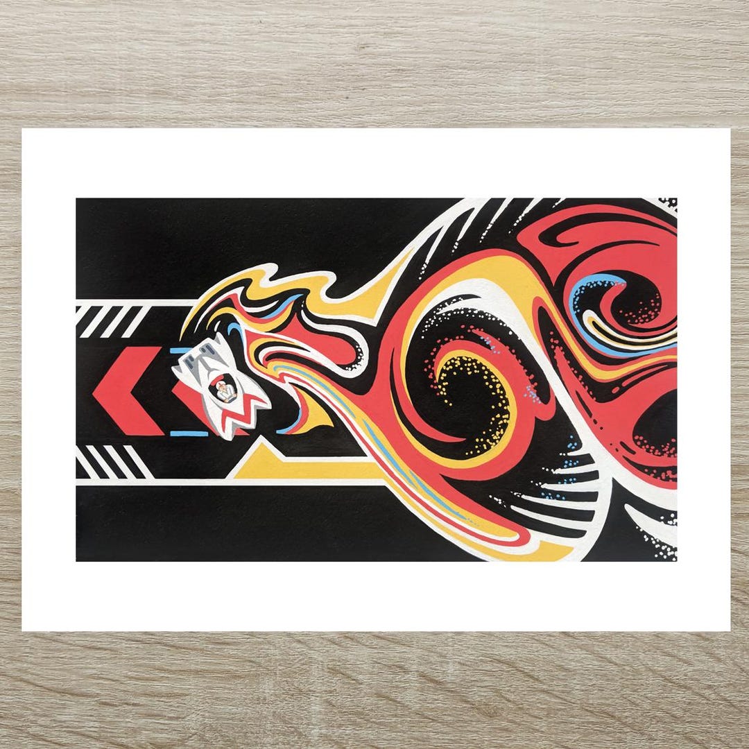 Speed Racer - Swirl A24 Posca Print (A5) - Etsy