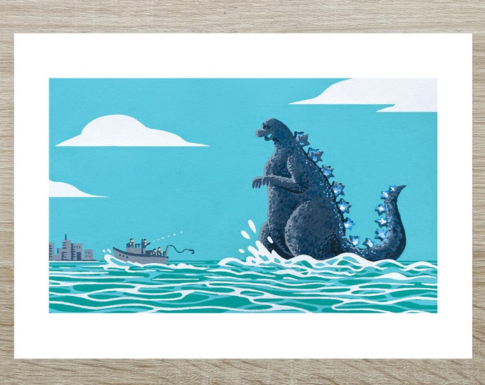Godzilla Minus One - Boat Posca Print (A5) - Etsy