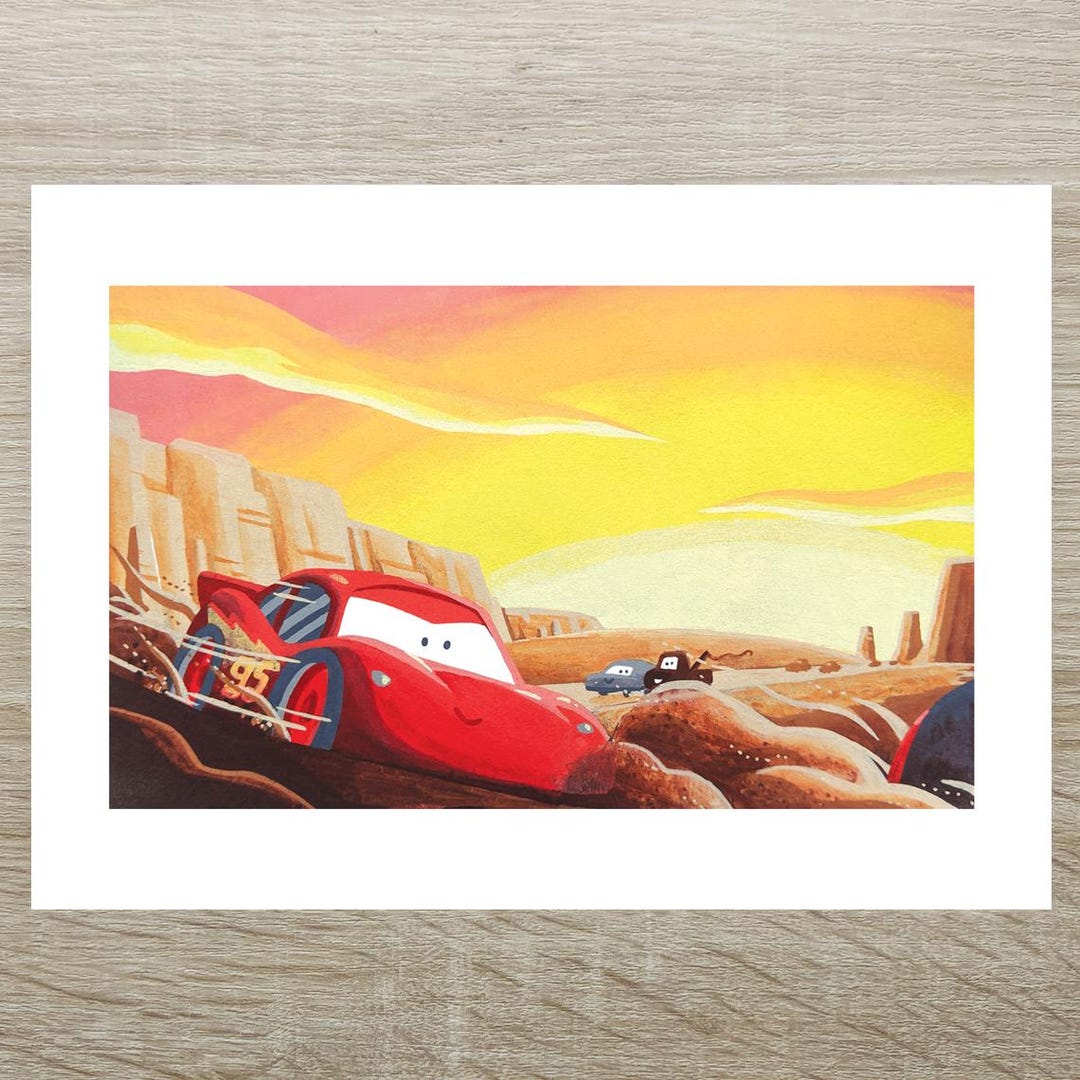 Cars - Lightning Mcqueen Pixar Posca Print (A5) - Etsy UK