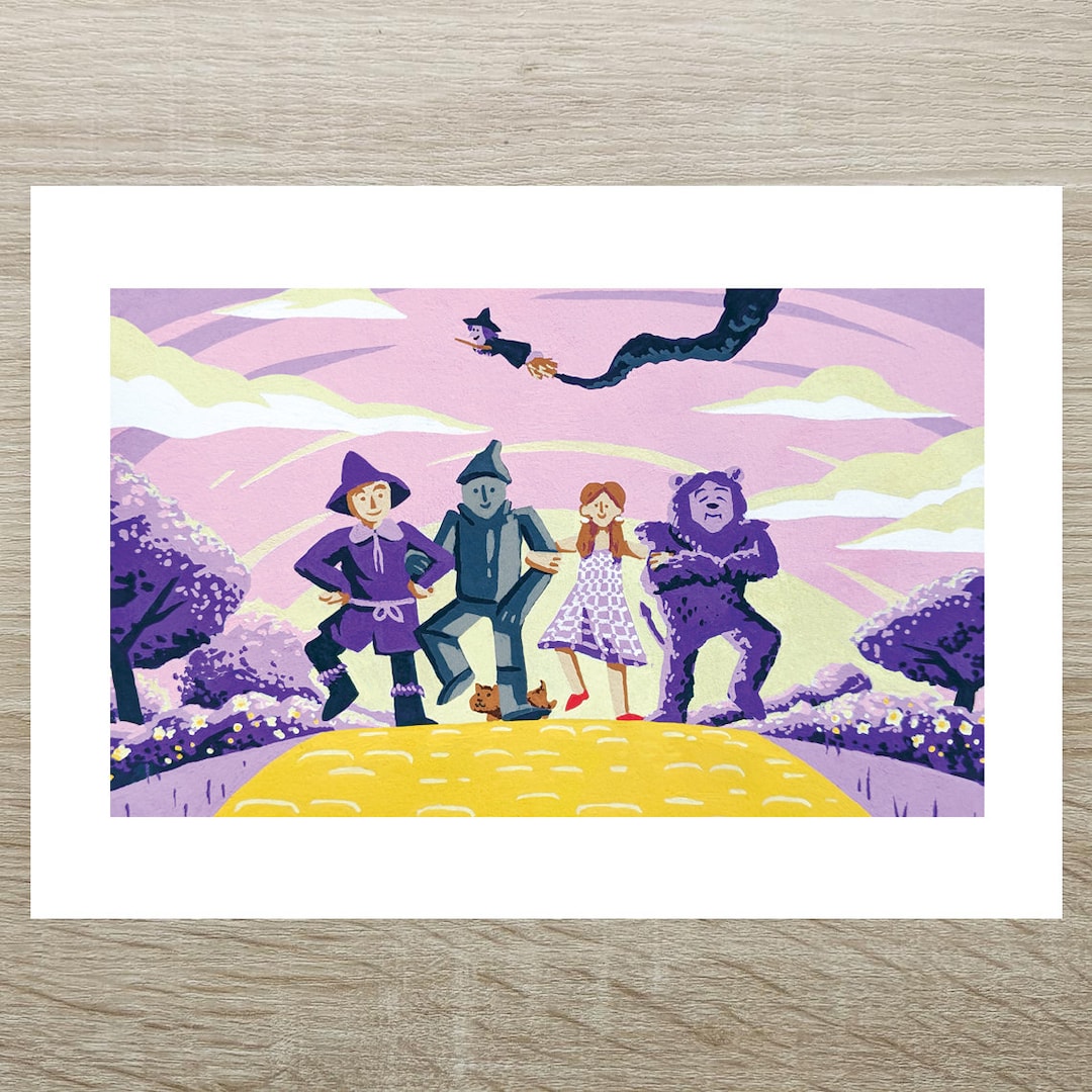The Wizard of Oz - Yellow Brick Road Print (A5) - Etsy