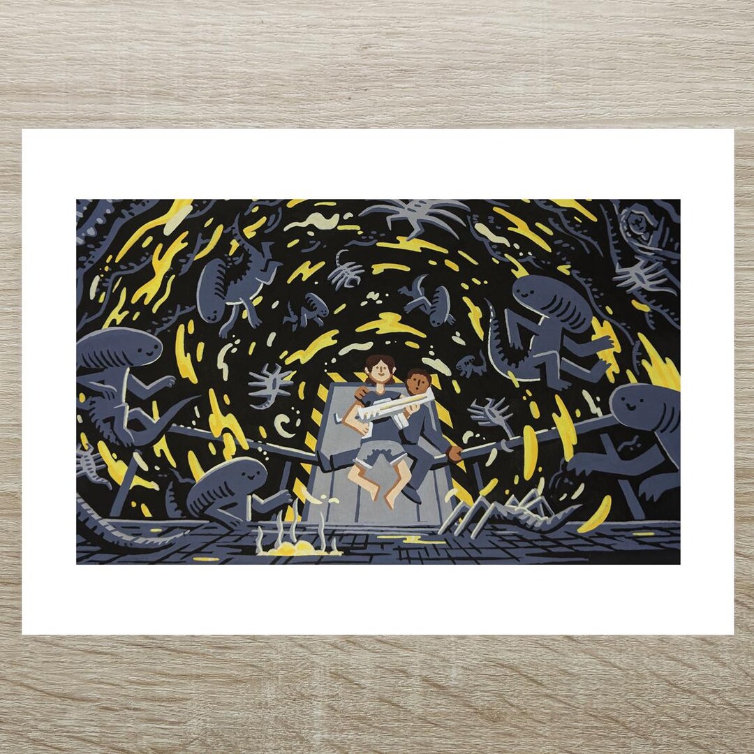 Alien: Romulus Floating Xenomorph Posca Print A5 - Etsy