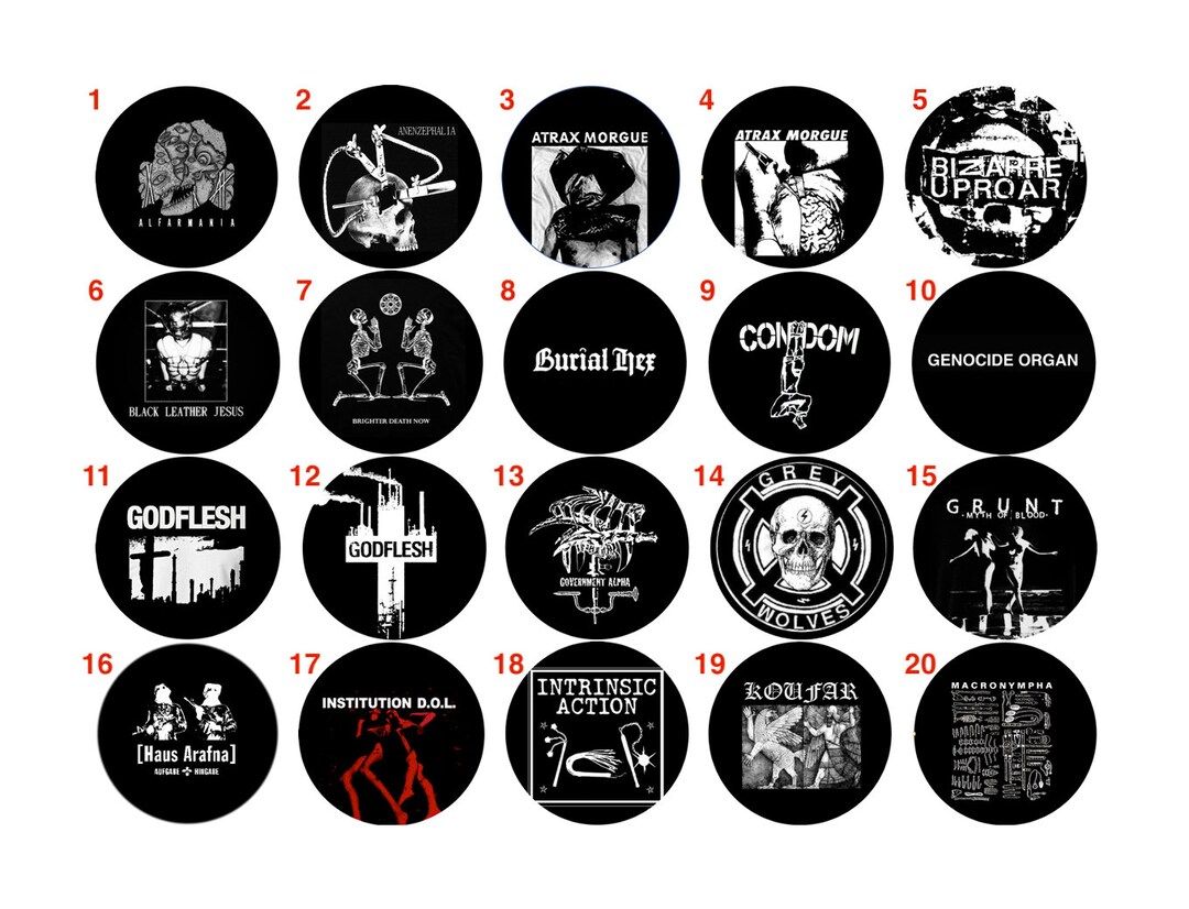 Industrial / Power Electronics / Noise Pins, Buttons | 2.5cm | Merzbow ...