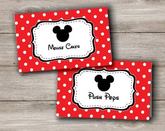 Mickey Place Cards | Etsy