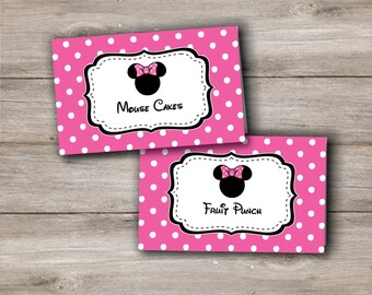 Minnie Food Labels | Etsy