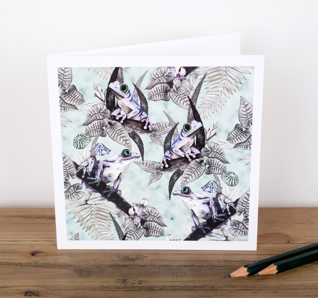 Tree Frog Greetings Card - Etsy
