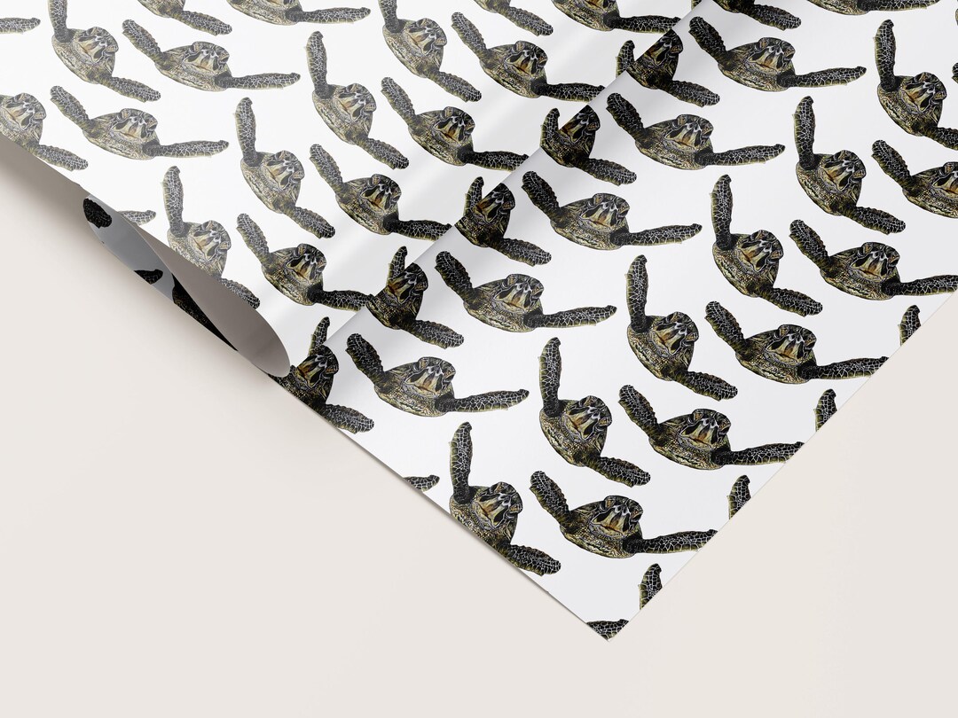 Pack X2 Turtle Gift Wrap Set, Wrapping Paper, Nature Wrap, Decorative ...
