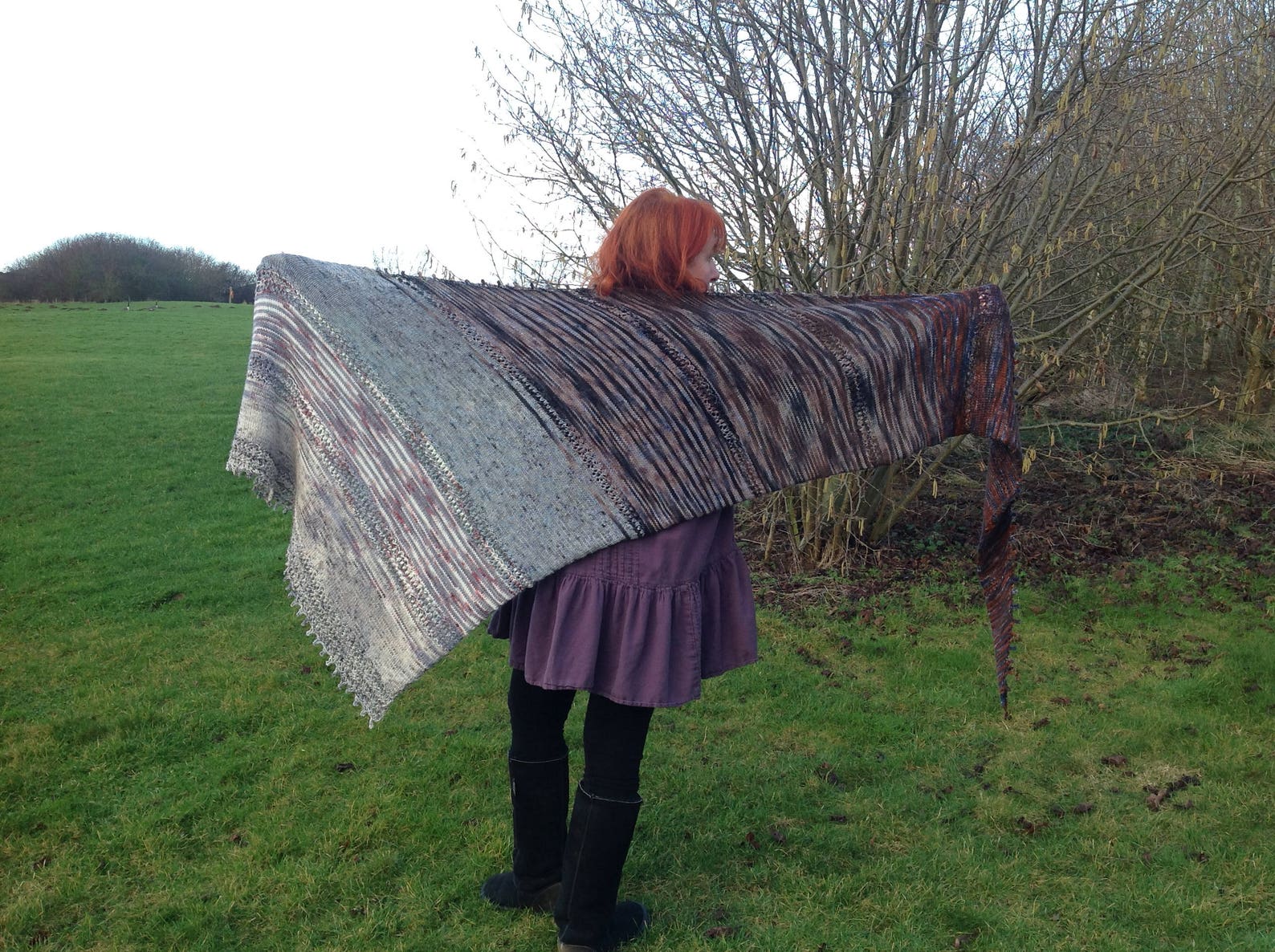 KNITTING PATTERN... fade Through Time Shawl - Etsy