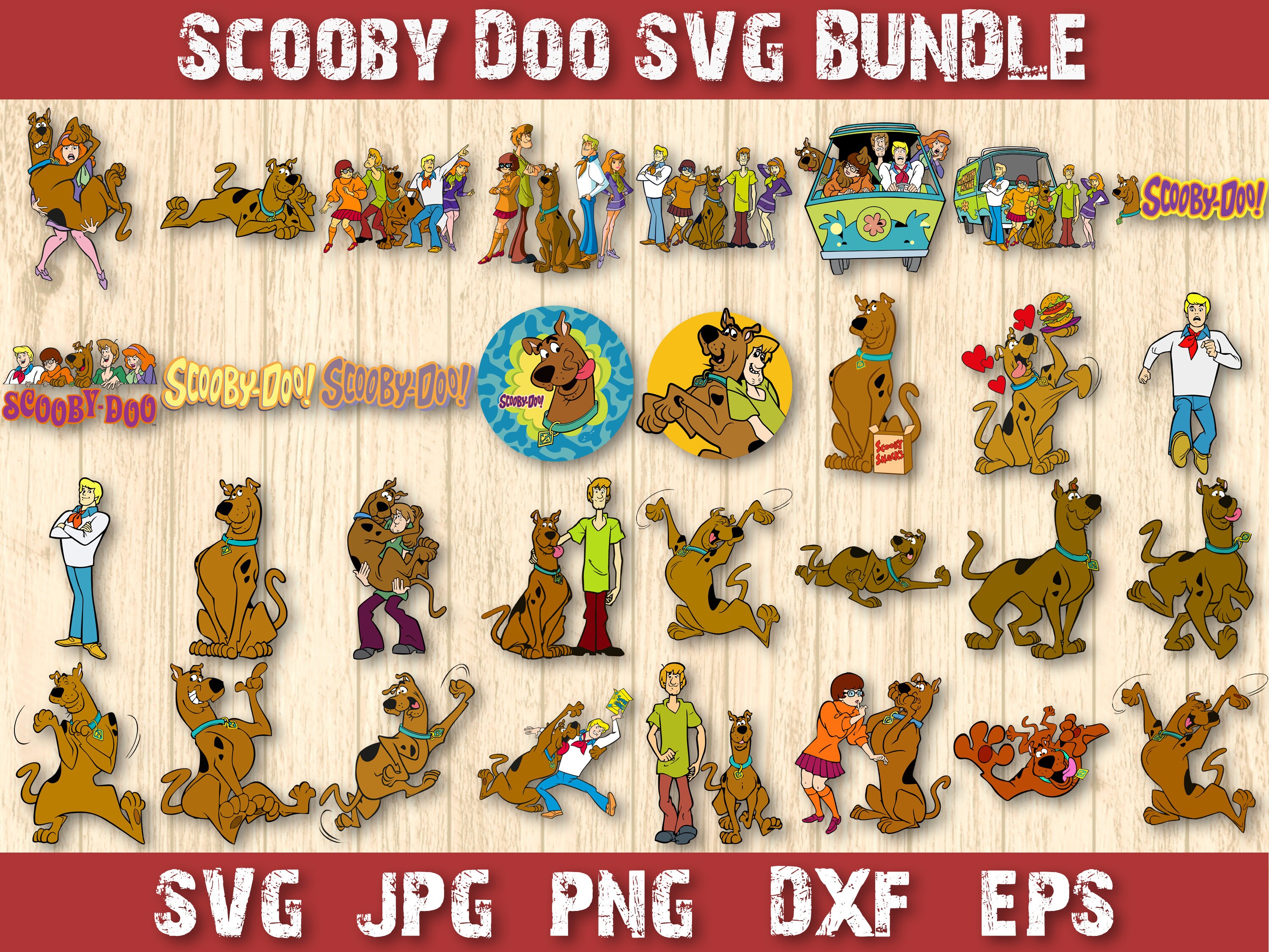Scooby Doo Svg, Scooby Doo Mega SVG Bundle, 90 Designs Scooby Doo Svg ...