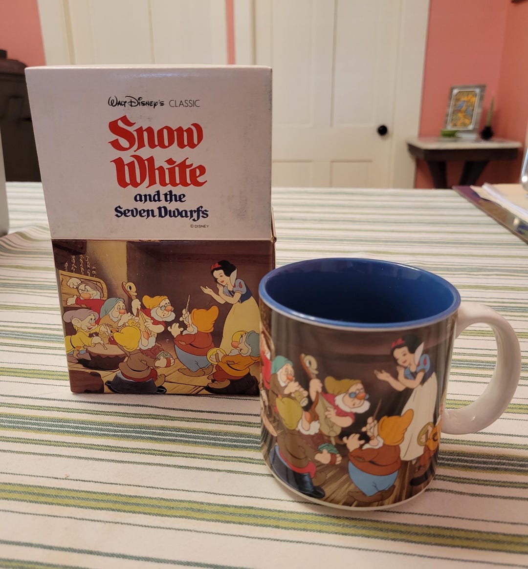 Vintage Walt Disney Classic Snow White and the Seven Dwarfs Mug 12 Oz ...