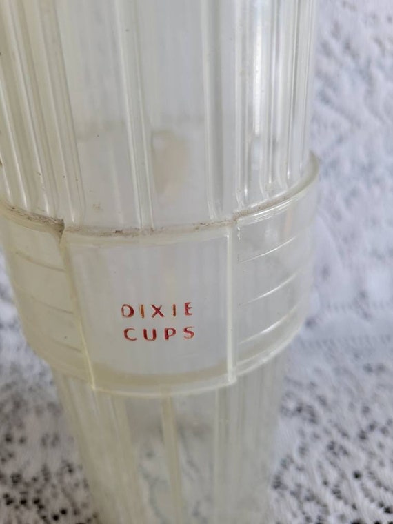 Vintage DIXIE Cup Made USA Dispenser Clear Plastic Cup Holder - Etsy