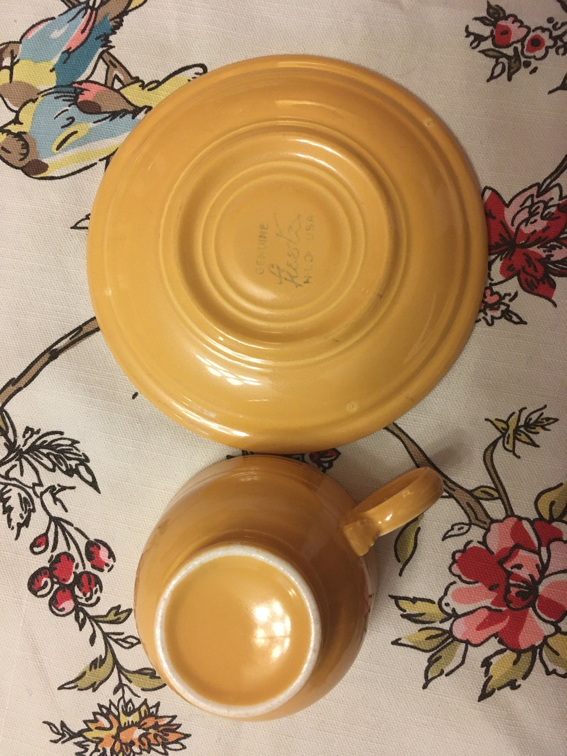 Vintage Fiesta Ware Yellow 3 Piece Place Setting Dinner Plate - Etsy