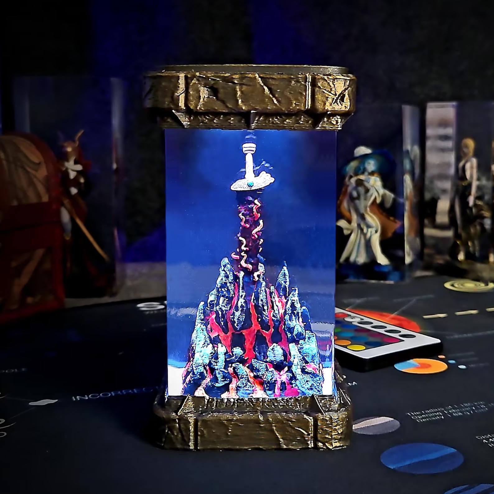 Elde.n Ring Maliketh's Black Blade Sword Custom Epoxy Resin Art Lamp ...